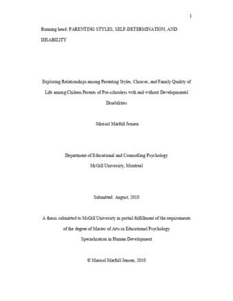 Thesis | Exploring relationships among parenting styles, choices, and ...