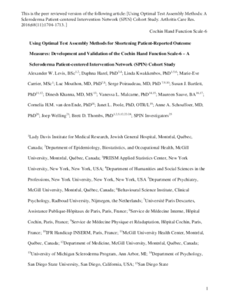 Article | Using Optimal Test Assembly Methods for Shortening Patient ...